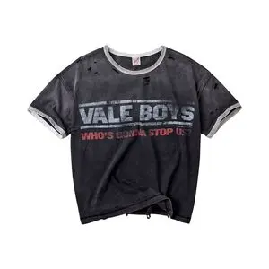 VALE FOREVER Oreo Ringer Tee - Black
