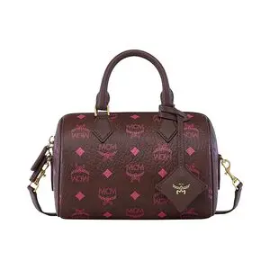Mcm Ella Vi Boston Hybrid Small Bag 'cinnamon' Brown