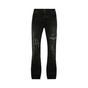 Amiri Hockey Logo Straight Jean 'faded
