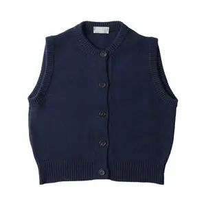 MARGARET HOWELL Knitted Gilet 'navy - Blue