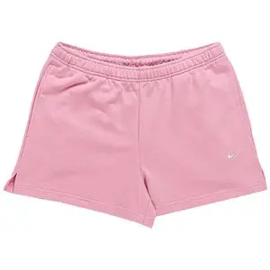 Nike Studio Fleece Lightweight Mid-rise Shorts Rise/sail - Pink