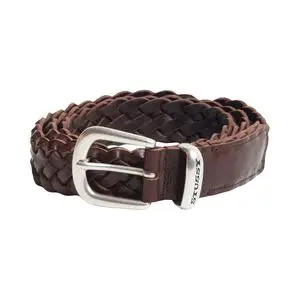 StÜssy Braided Leather Belt - Brown