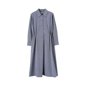 MARGARET HOWELL Relaxed Channel Waist Dress 'navy