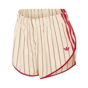 Adidas Pinstripe Firebird Shorts 'warm Vanilla/team Victory Red
