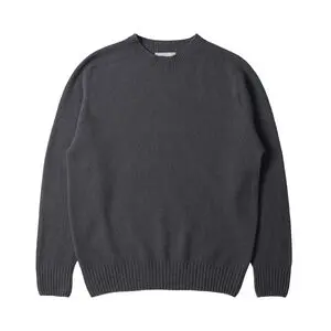 MARGARET HOWELL Seamless Crew Neck Merino Cashmere 'asphalt - Grey