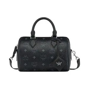 Mcm Ella Vi Boston Small Bag - Black