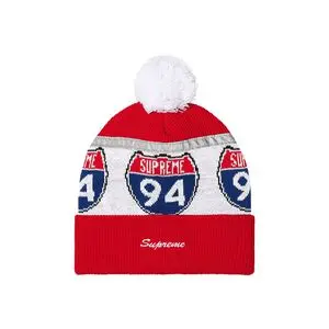 Supreme Interstate Reflective Beanie - Red
