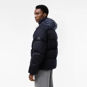 Burberry Cashmere Puffer Jacket With Packaway Hood - Navy