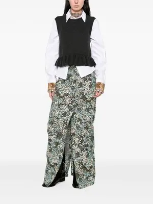 Dries Van Noten Chloris Cotton Shirt With Embellished Cuffs - White
