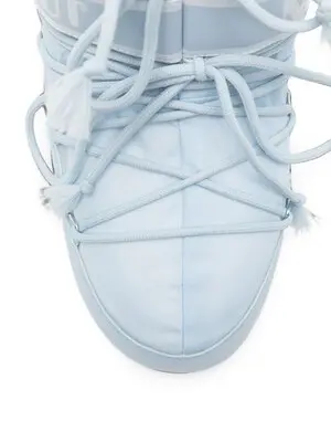 Moon Boot Icon Low Snow Boots With Tie Fastening - Sky Blue