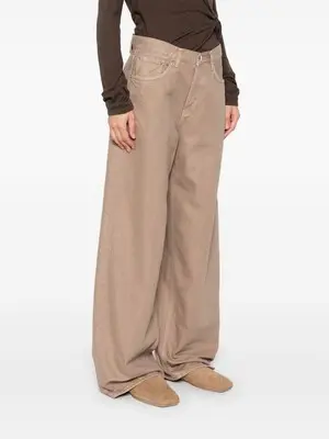 HAIKURE Bethany Wide Leg Jeans - Beige