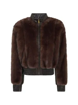 Zimmermann Valiant Faux Fur Jacket - Brown