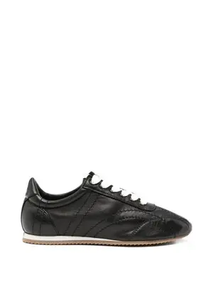 TOTEME Flex Leather Sneakers - Black