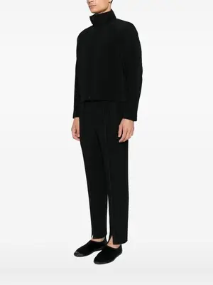 Issey Miyake Pleated Cardigan - Black