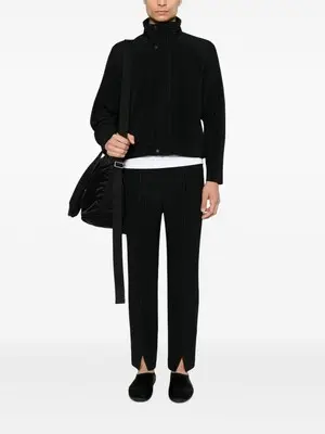 Issey Miyake Pleated Cardigan - Black