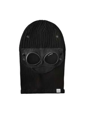 C.P. COMPANY Adjustable Sun Lens Knit Hat With Snap Buttons, 100% Wool