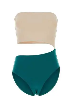 ERES Two-tone Stretch Nylon Double Swimsuit