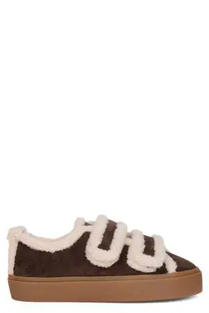 Inuikii Fur Sneaker With Stretch Closure - Brown