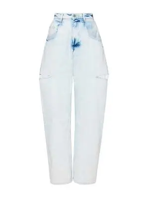 MAISON MARGIELA 100% Cotton Acid Wash Denim Jeans - Denim Blue