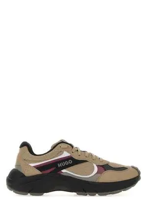Hugo Canvas And Leather Sneaker - Multicoloured