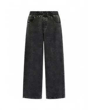 DIESEL® Wide-leg Denim Trousers - Black/denim