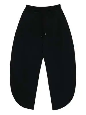 Alaïa Wide-leg Cotton Drawstring Pants - Black