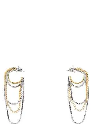 SWAROVSKI Two-tone Metal Hyperbola Earrings, 7 Cm