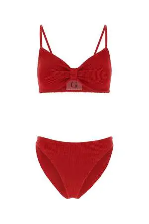 Hunza G Alicia Stretch Nylon Bikini - Red