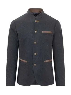 SCHNEIDERS Otto Jacket With Welt Pockets And Stand Collar - Blue