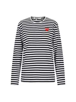 Play Comme Des Garcon Cotton Graphic T-shirt - Black