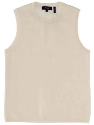 Theory Sleeveless Cashmere Vest - Ivory