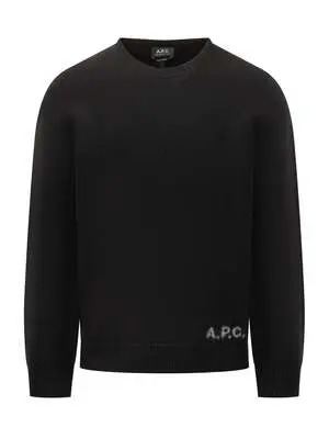 A.p.c. Virgin Wool Logo-embroidered Pullover Sweater