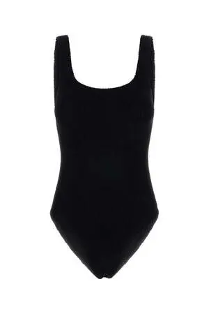 Hunza G Hunza G Coverage Square-Neck Stretch Nylon Swimsuit Black
