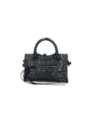 Balenciaga Inspired Mini Leather Crossbody Bag With Plexiglass Detail