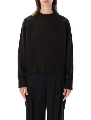 Soeur Merino Wool Mock Neck Sweater - Marrone