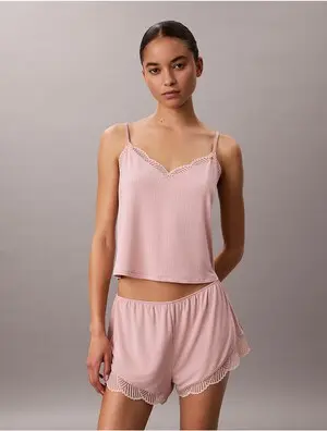 Calvin Klein Ultra Soft Modal Rib Lace Shortie