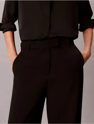 Calvin Klein Twill Wide Leg Pants
