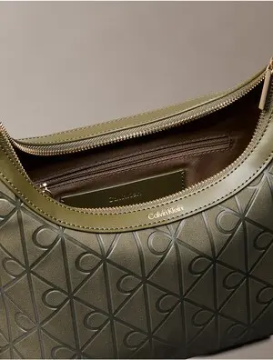 Calvin Klein Allover Emblem Logo Small Shoulder Bag