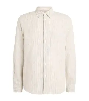 SAMSØE SAMSØE Linen-organic Cotton Stripe Saliam Shirt - Grey