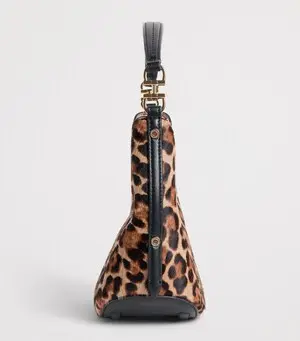Harrods Small Pony Leopard Penny Shoulder Bag