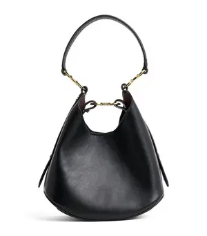 Harrods Small Leather Shoulder Bag - Black
