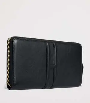 Harrods Large Leather Zip-around Wallet