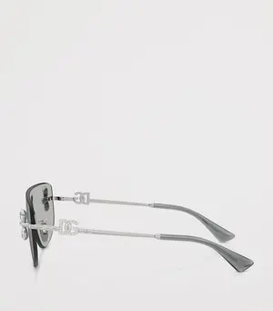 Dolce & Gabbana Metal Dg2333b Rectangle Sunglasses