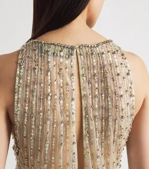 Jenny Packham Embellished Atlas Gown