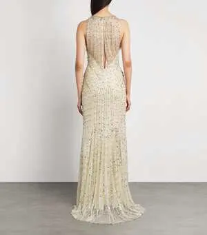Jenny Packham Embellished Atlas Gown