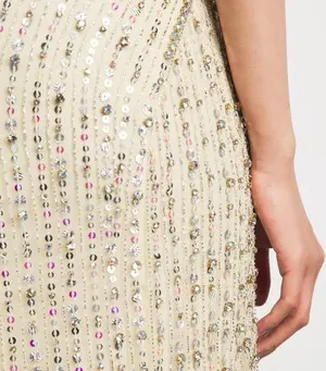 Jenny Packham Embellished Atlas Gown