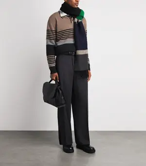 Paul Smith Cashmere Stripe Polo Sweater