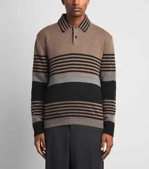 Paul Smith Cashmere Stripe Polo Sweater