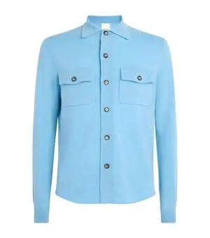 ALLUDE Virgin Wool-cashmere Overshirt - Blue