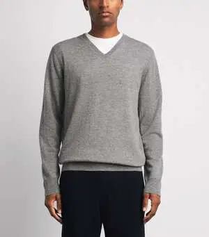 ALLUDE Cashmere V-neck Sweater